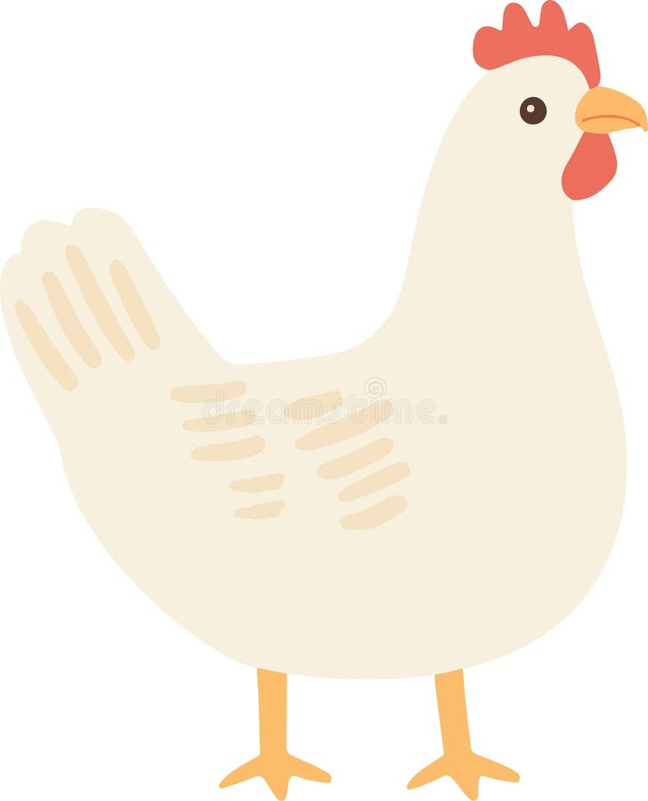 Simple vector hen clipart ilustración del vector. Ilustración de icono ...
