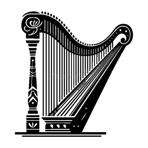 Simple Vector Icon Arpa Jarocha Logo Design Illustration. Stock Vector ...