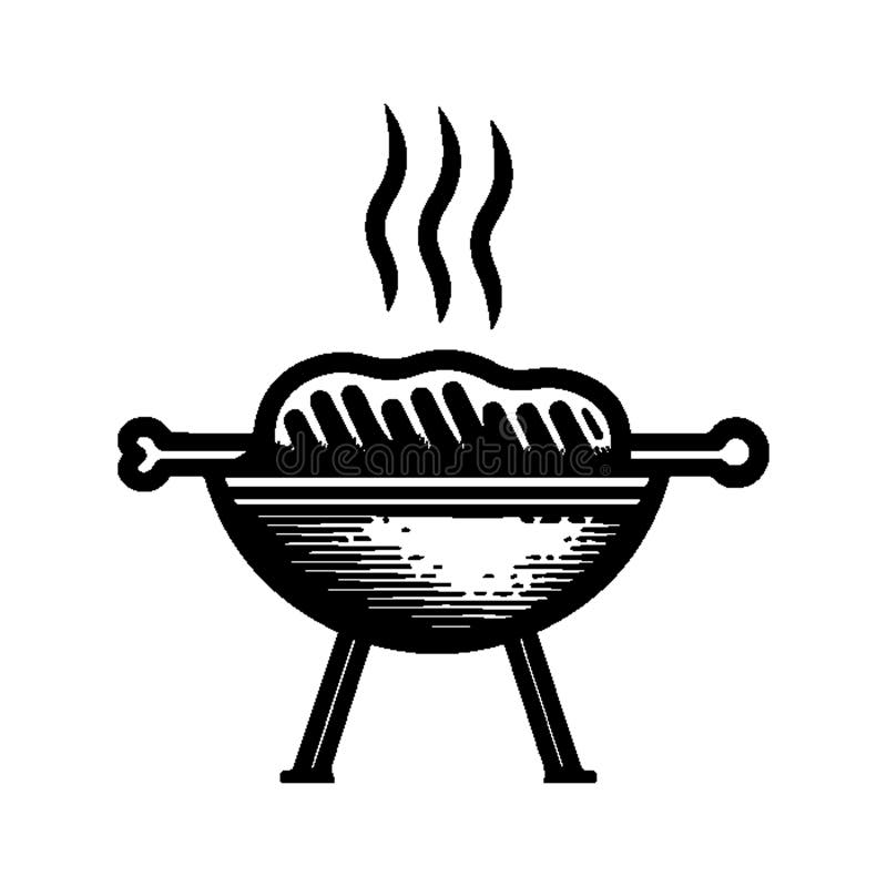 Simple Vector Icon of Asado Logo Illustration. Stock Vector ...