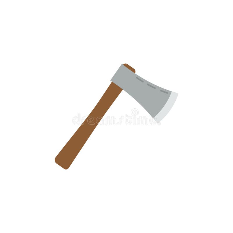 Simple Vector Icon of an Axe. Stock Vector - Illustration of industry ...