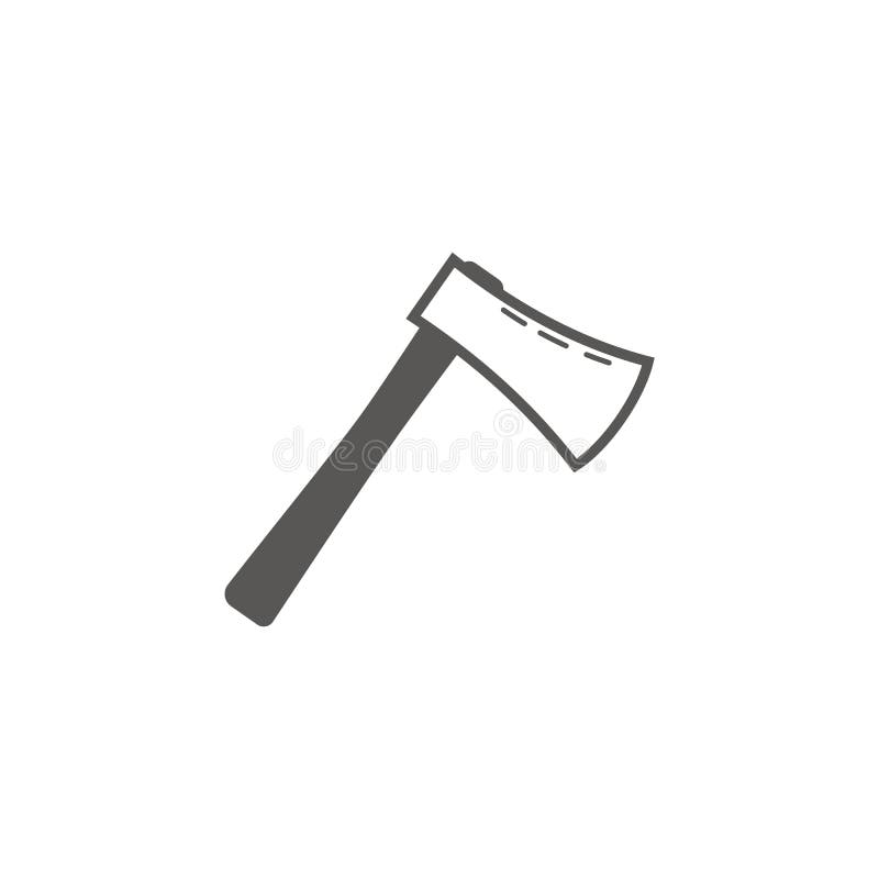 Simple Vector Icon of an Axe. Stock Vector - Illustration of symbol ...