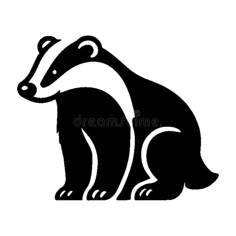 Simple Vector Icon Badger Logo Design Illustration. Stock Vector ...