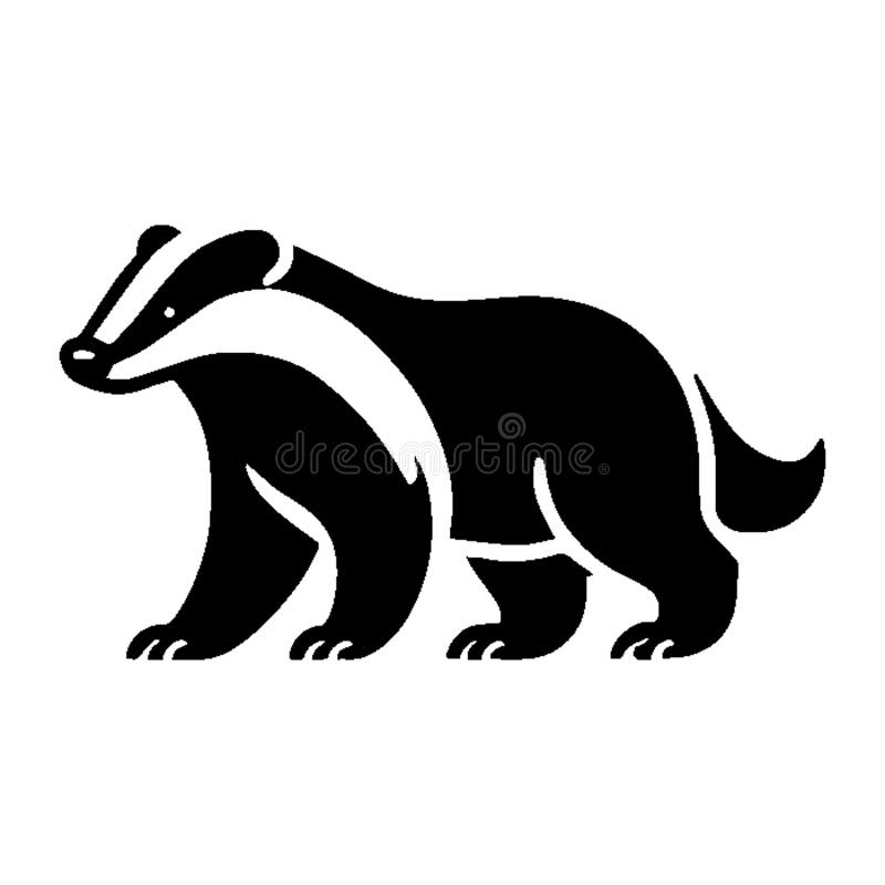 Simple Vector Icon Badger Logo Design Illustration. Stock Vector ...
