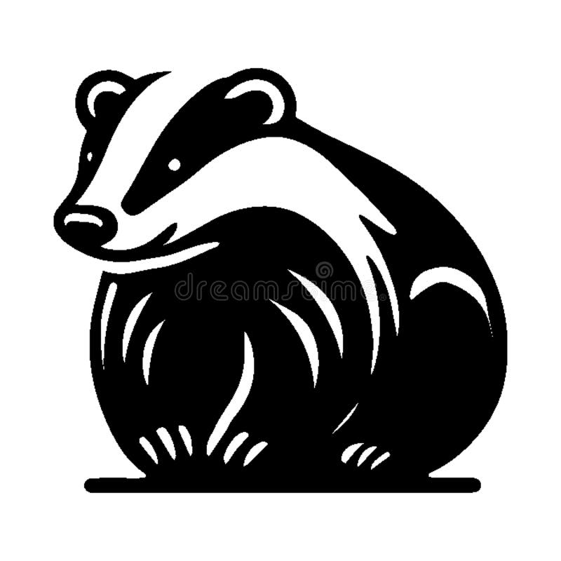 Simple Vector Icon Badger Logo Design Illustration. Stock Vector ...