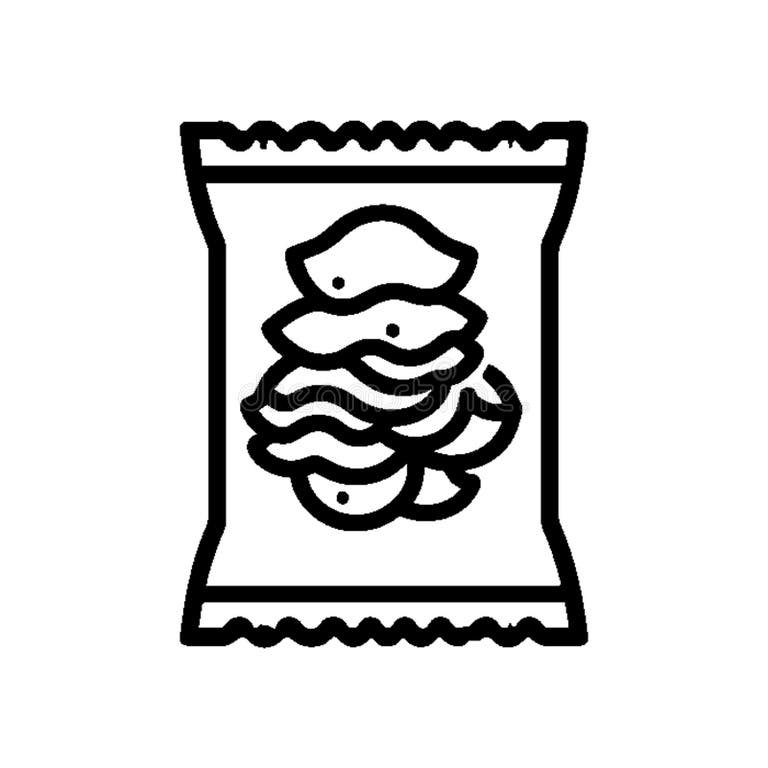 Simple Vector Icon of Bag of Chips Logo Design. Stock Vector ...