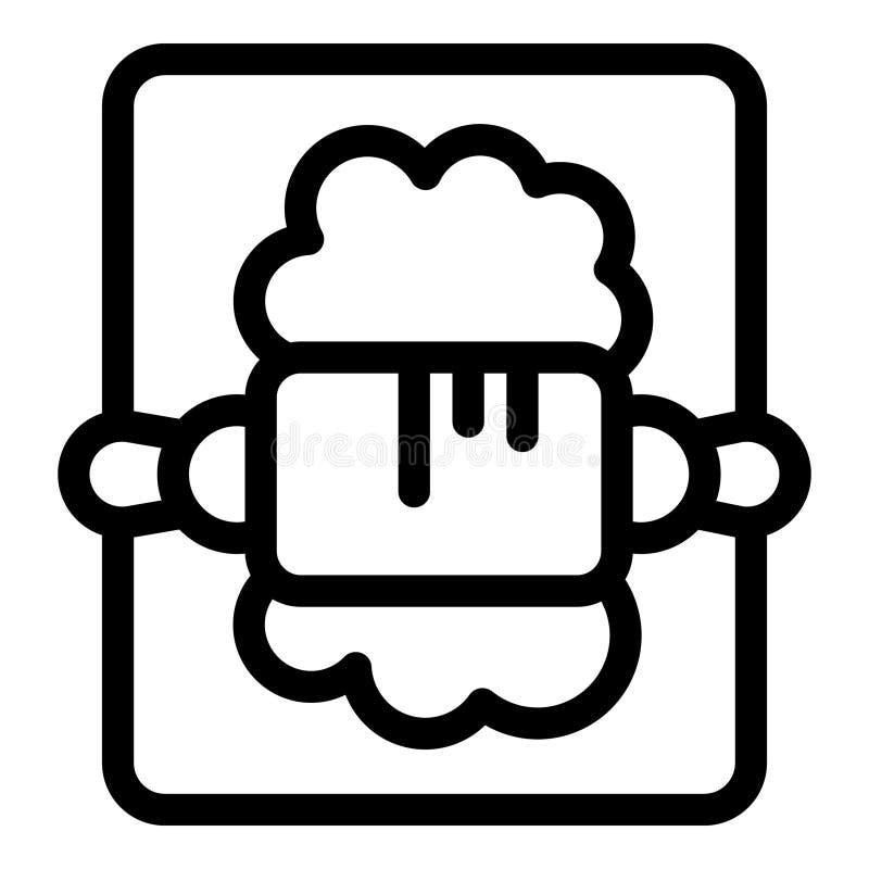 Baker Kneading Dough Making Bread Bakery Icon Stock Illustration ...