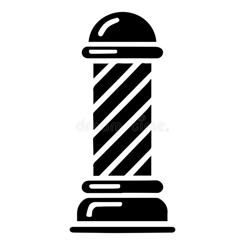 Simple Barbers Pole Vector Icon Illustration for Modern Logo Design. Stock Vector - Illustration ...