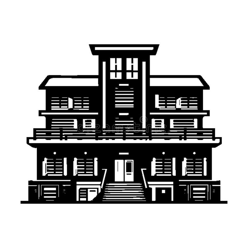 Simple Vector Barracks Icon Logo Design Illustration Stock ...