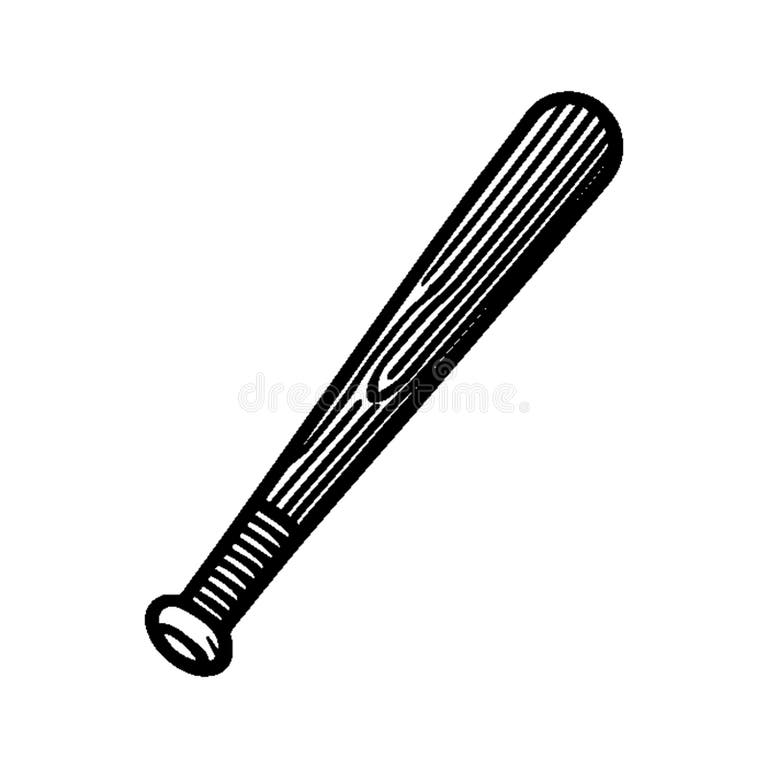 Simple Vector Icon Baseball Bat Logo Design Illustration. Stock Vector ...