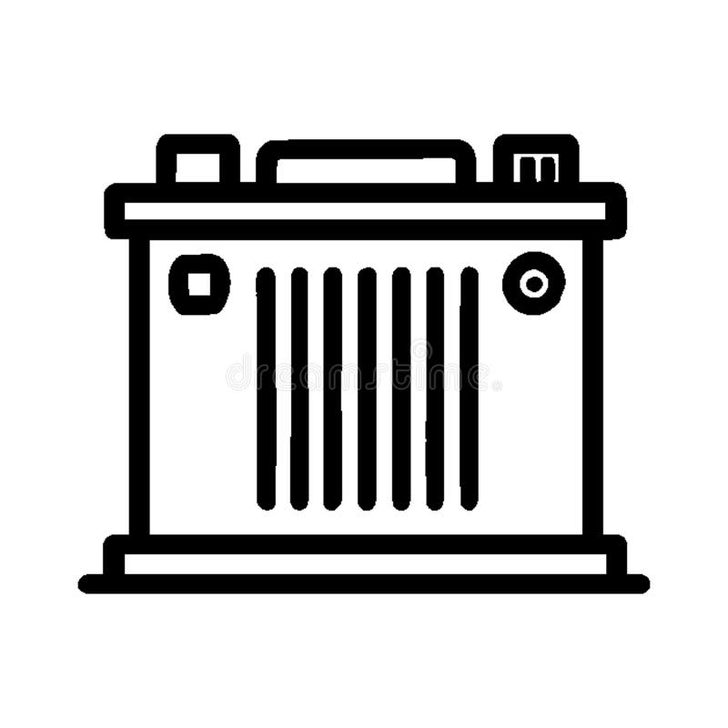 Simple Vector Icon Battery Logo Design Illustration. Stock Vector ...