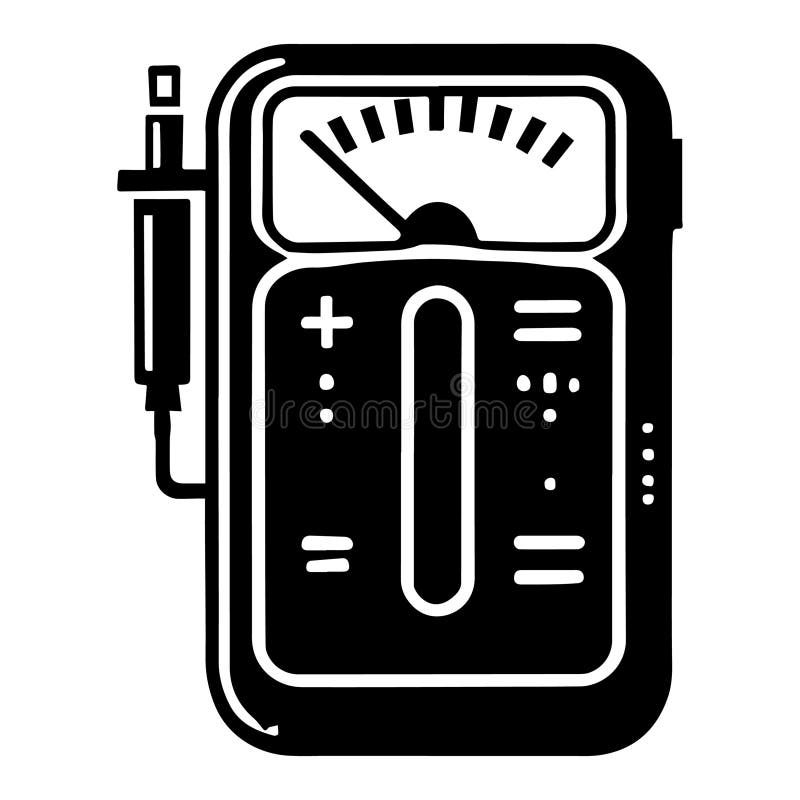 Simple Battery Tester Icon with Logo and Illustration Design. Stock ...