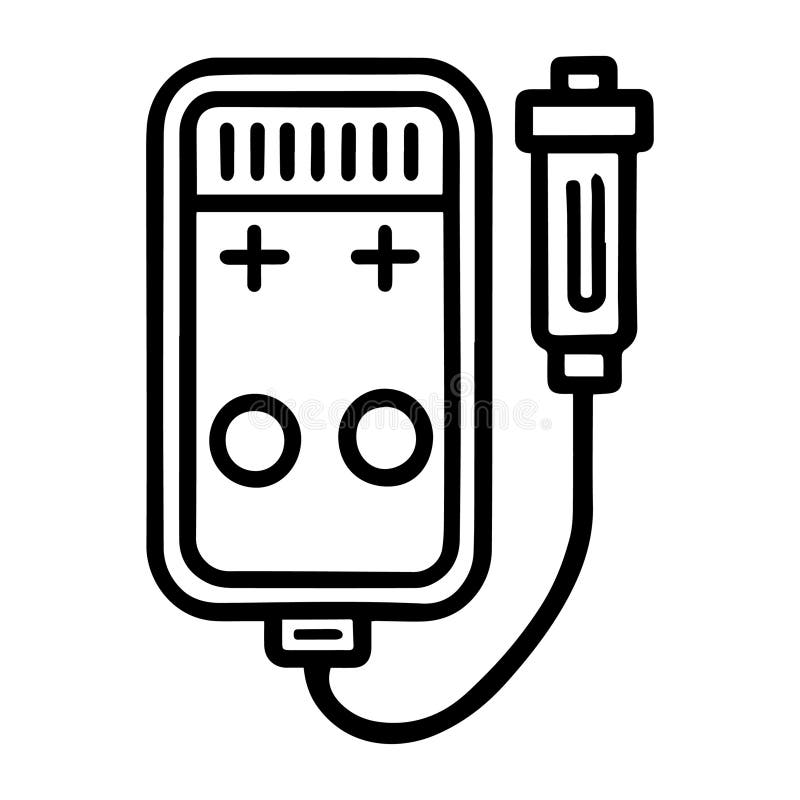 Simple Battery Tester Icon with Logo and Illustration Design. Stock ...