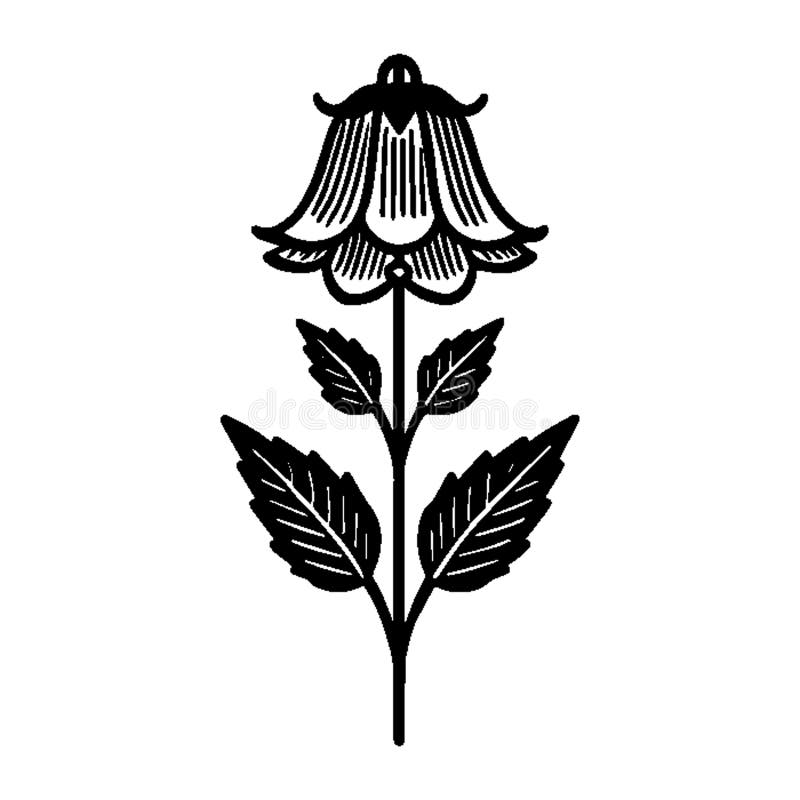 Simple Vector Icon of Bavarian Bellflower Logo Design Illustration ...