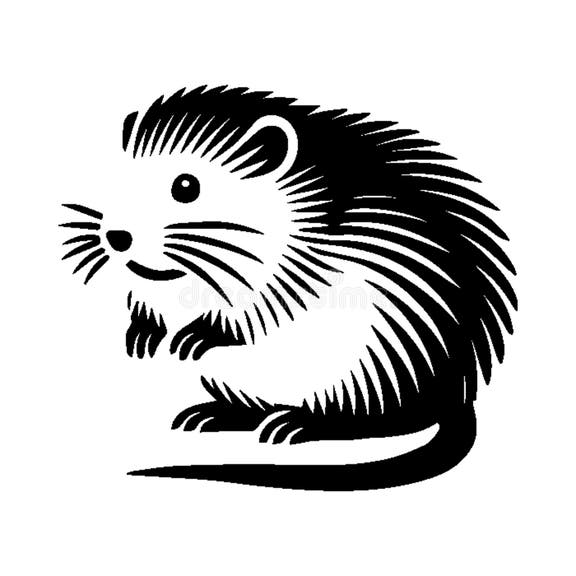 Simple Vector Icon Bavarian Pine Vole Logo Design Illustration. Stock ...
