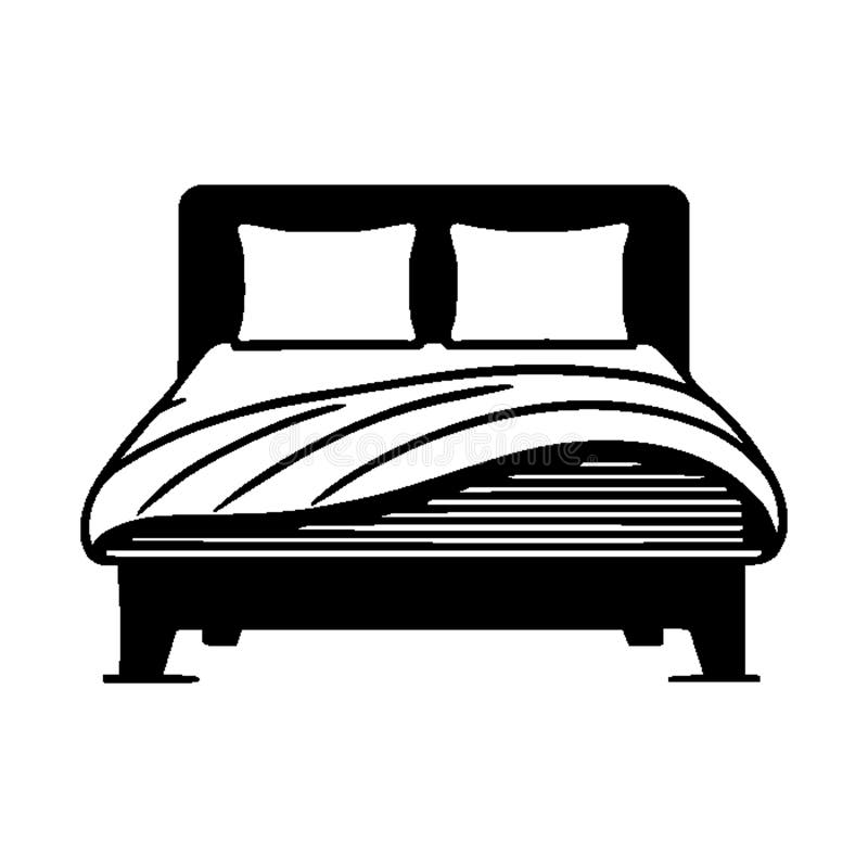 Simple Vector Icon of Bed Logo Design Illustration. Stock Vector ...