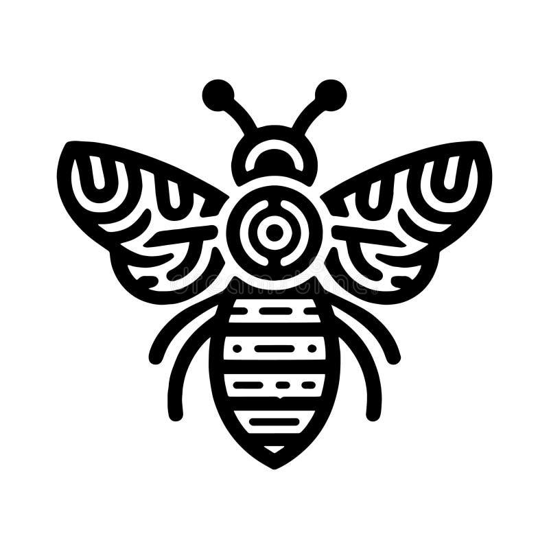 Simple Vector Icon Design of Bee Logo Illustration. Stock Vector ...