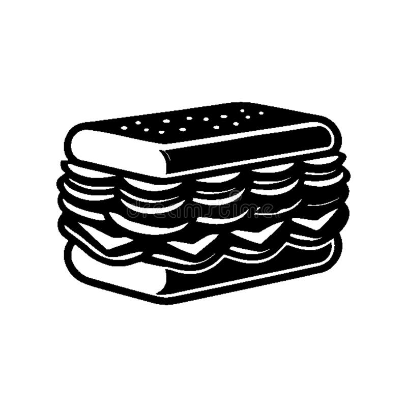 Simple Vector Icon of Beef Sandwich Logo Design Illustration. Stock ...