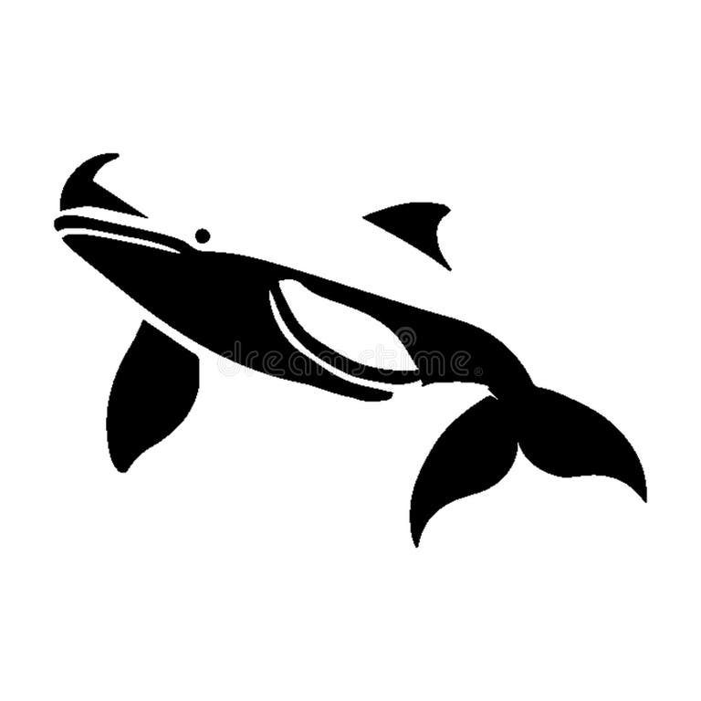 Simple Vector Icon of Beluga Whale Logo Design Illustration. Stock ...