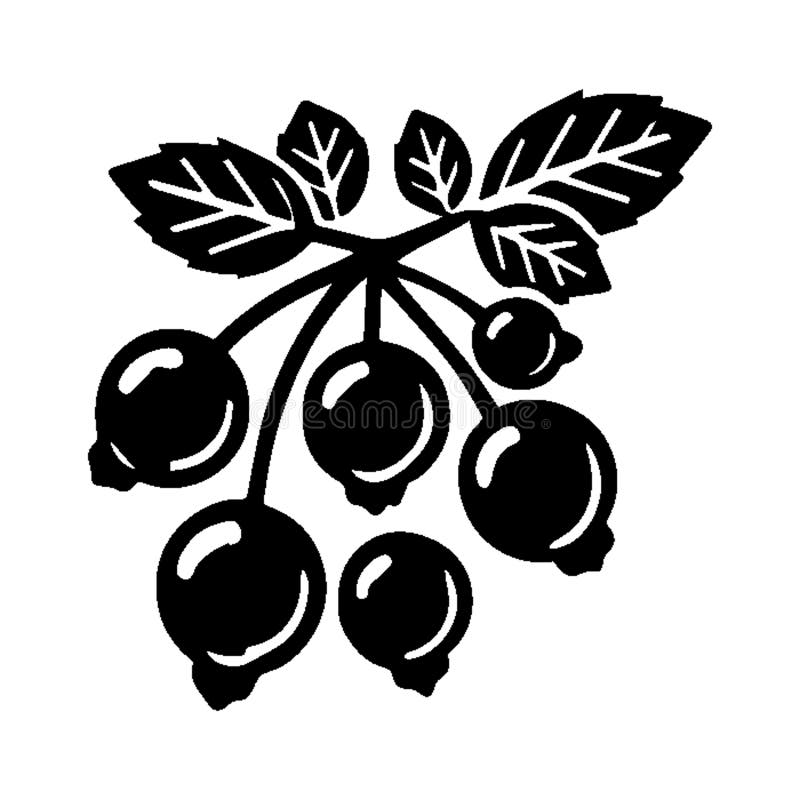 Simple Vector Icon of Berries Logo Design Illustration. Stock Vector ...