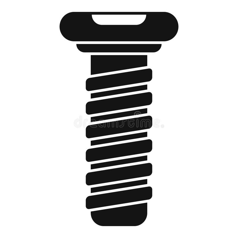 Black Metal with Helical Thread for Secure Fastening Stock Illustration ...