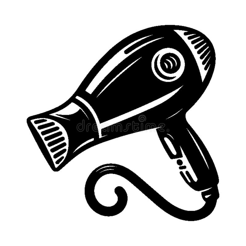 Simple Vector Blow Dryers Icon Logo Design Illustration. Stock Vector ...
