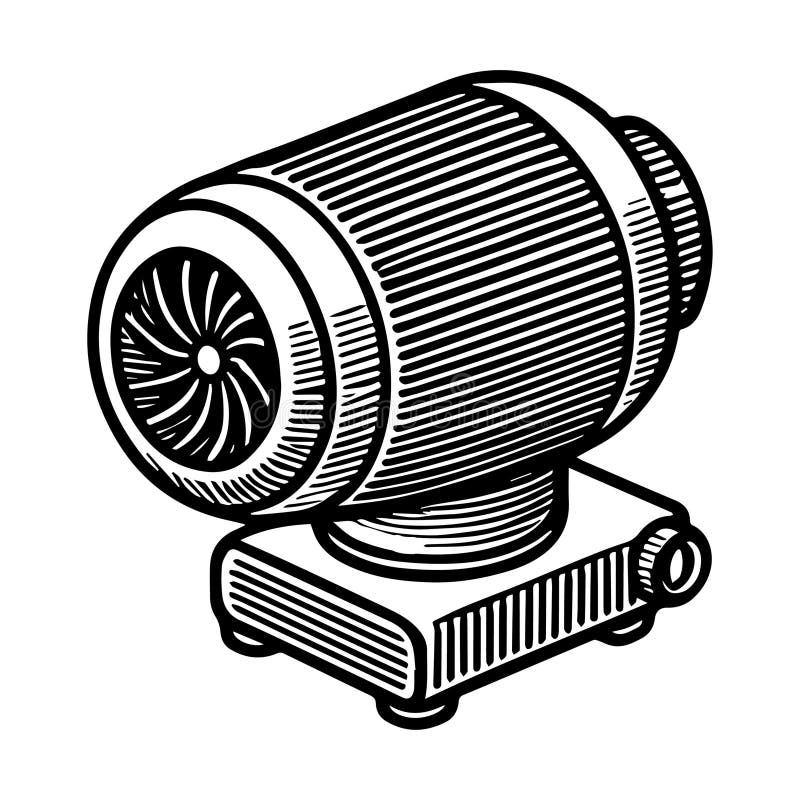 Simple Blower Vector Icon for Logo Design Illustration. Stock Vector ...