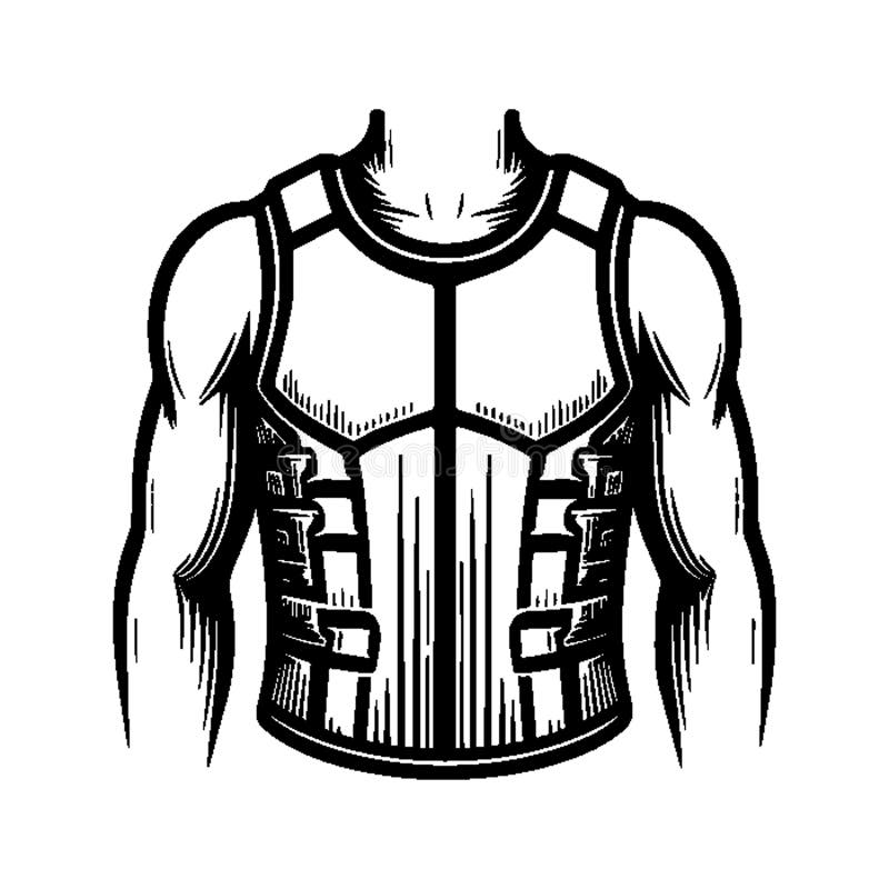 Simple Vector Icon Body Protector Logo Design Illustration. Stock ...