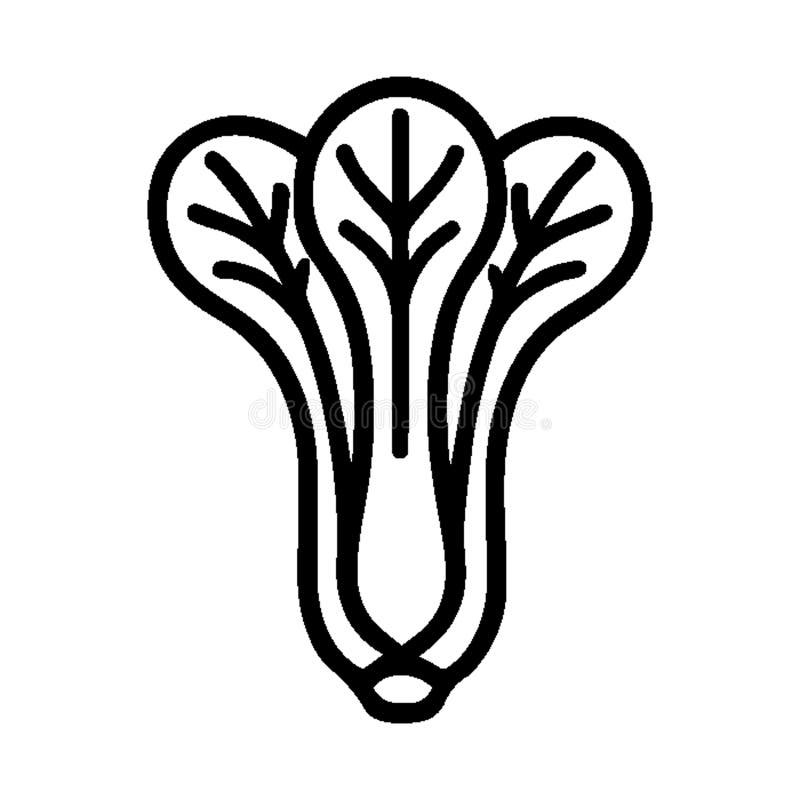 Bok Choy Simple Vector Icon Logo Design Illustration. Stock Vector ...