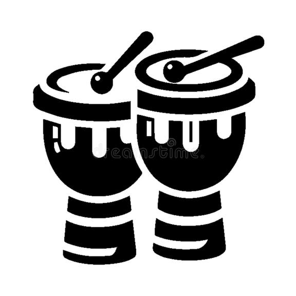 Simple Vector Icon Bongos Logo Design Illustration. Stock Vector ...