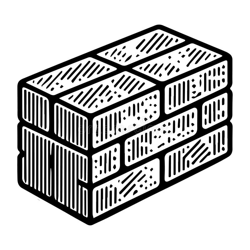 Simple Vector Icon of Brick Logo Design. Stock Vector - Illustration of ...