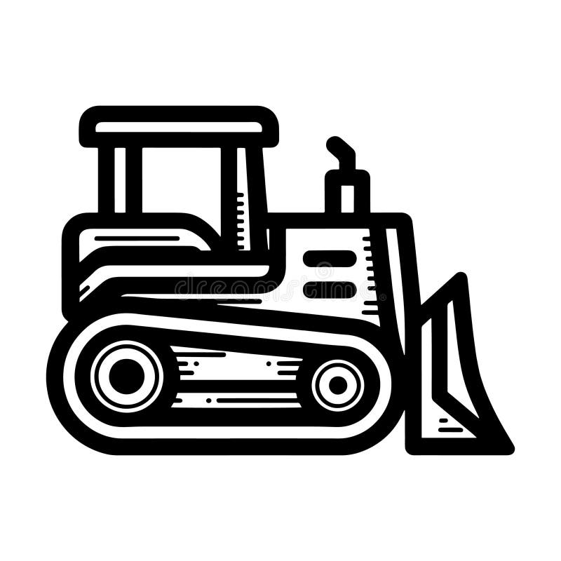 Bulldozer logo vector stock vector. Illustration of font - 258039366