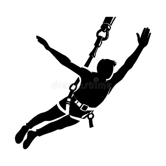 Simple Vector Icon of Bungee Jumping Logo Design Illustration. Stock ...