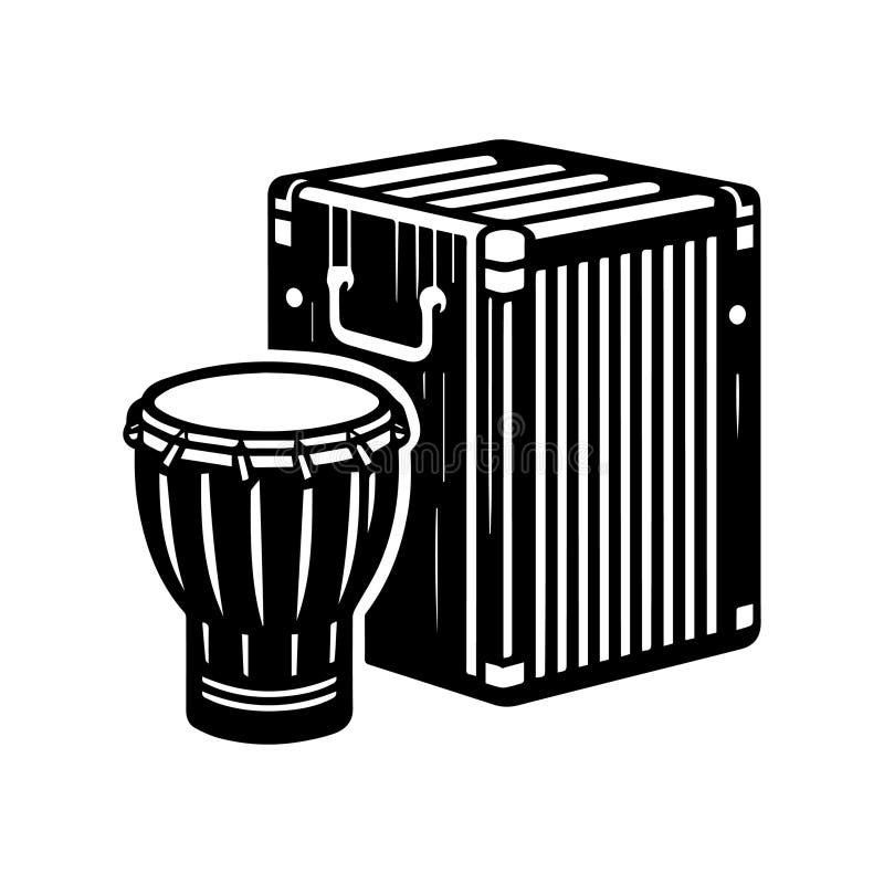 Simple Cajon Vector Icon Logo Design Illustration. Stock Vector ...
