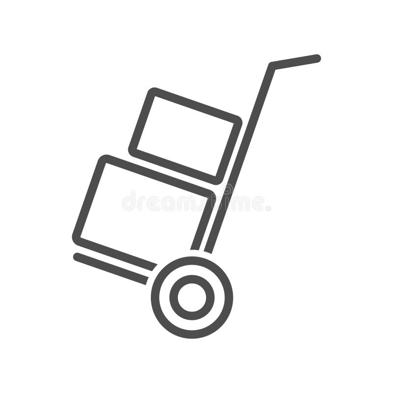 Simple Vector Icon of a Cart with a Load. Simple Stock Design Isolated ...