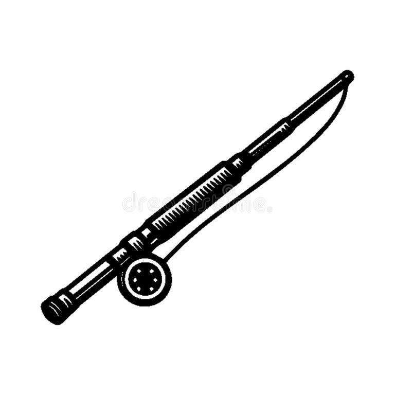 Simple Vector Icon of Casting Rods Logo Illustration. Stock Vector ...