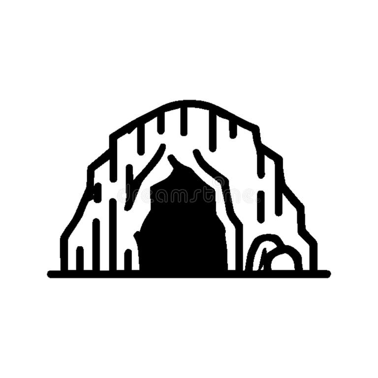 Simple Vector Cave Icon Logo Design Illustration. Stock Vector ...
