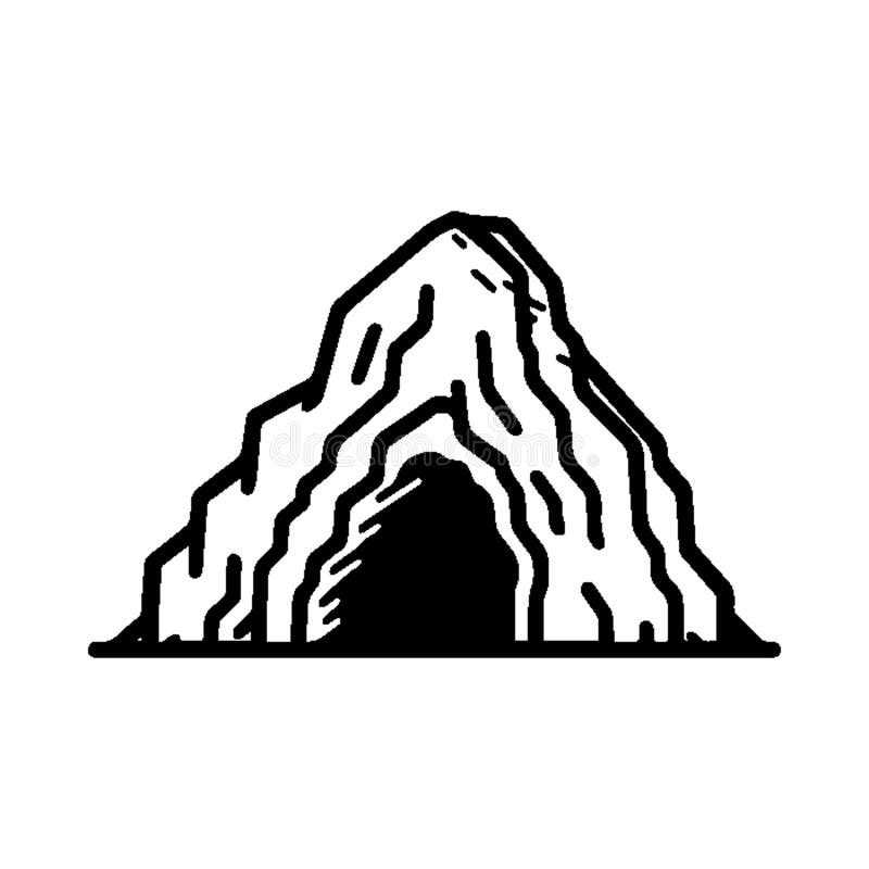 Simple Vector Icon Cave Logo Design Illustration. Stock Vector ...