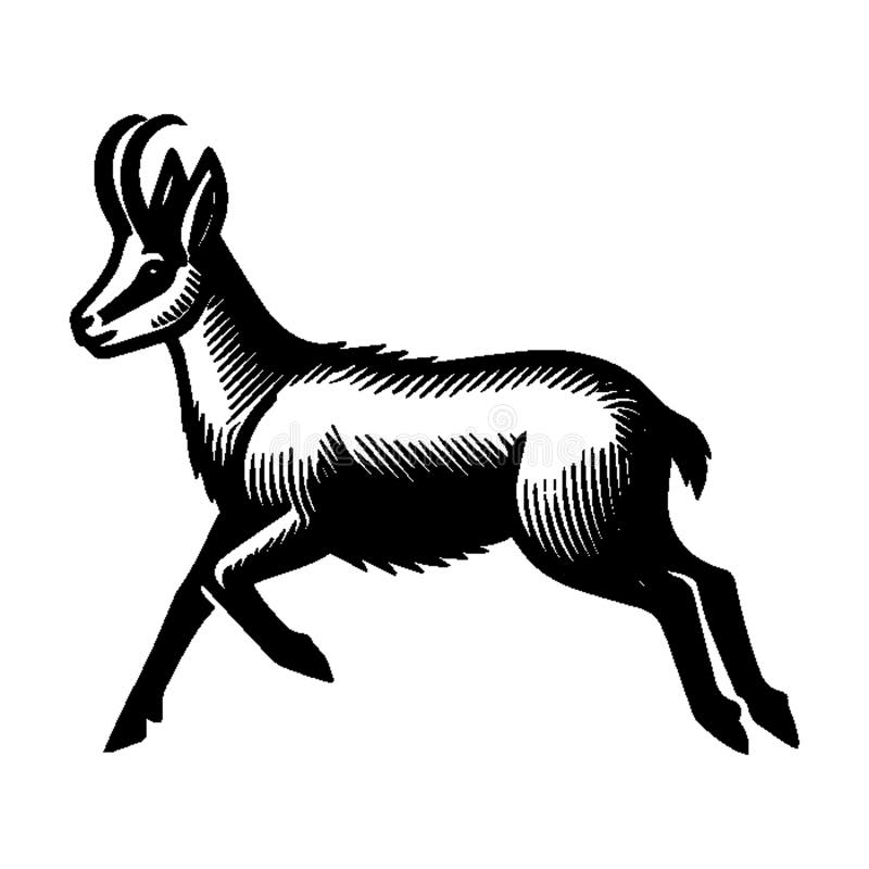 Simple Vector Icon Chamois Logo Design Illustration. Stock Vector - Illustration of fabric, care ...