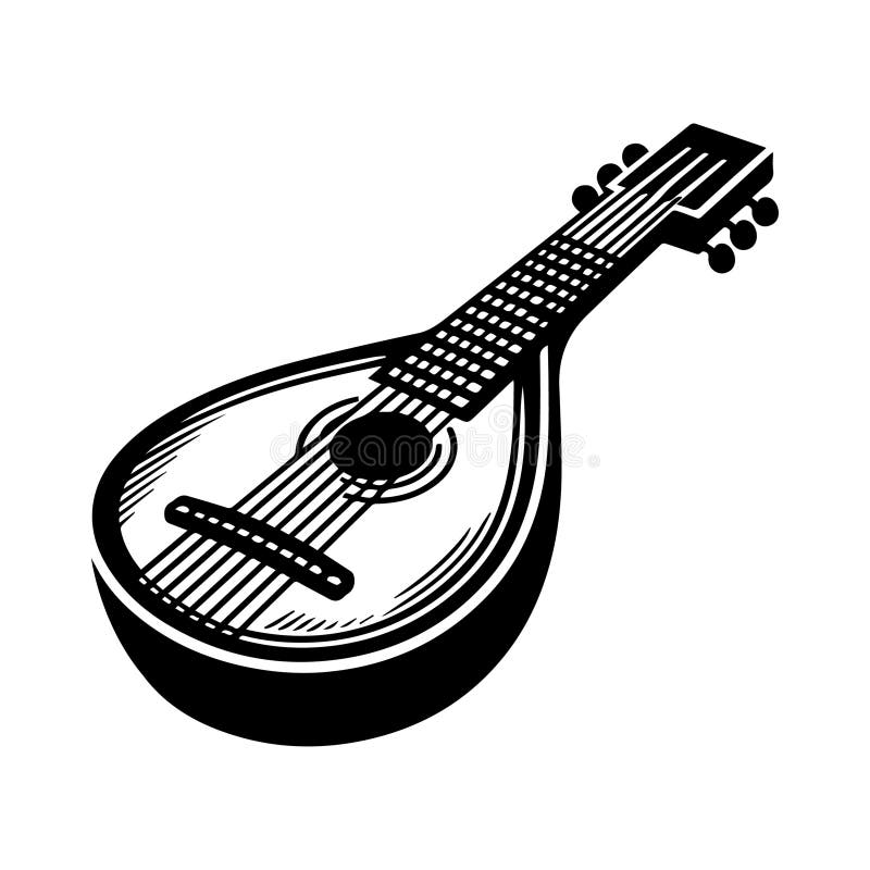 Simple Vector Icon of a Charango â€ Logo Design Illustration. Stock Vector - Illustration of ...