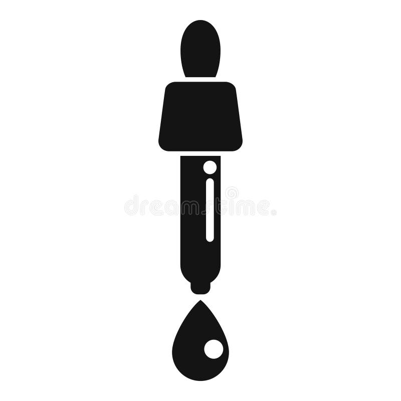 Simple Vector Icon of a Chemical Pipette Dropping Liquid Stock Vector ...