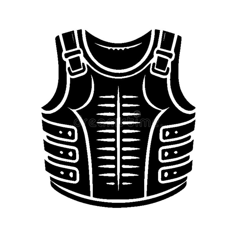 Simple Vector Icon of Chest Protector Logo Design Illustration. Stock ...