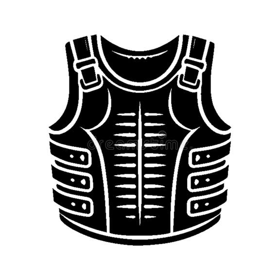 Simple Vector Icon of Chest Protector Logo Design Illustration. Stock ...