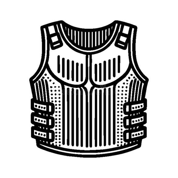 Simple Vector Icon of Chest Protector Logo Design Illustration. Stock ...