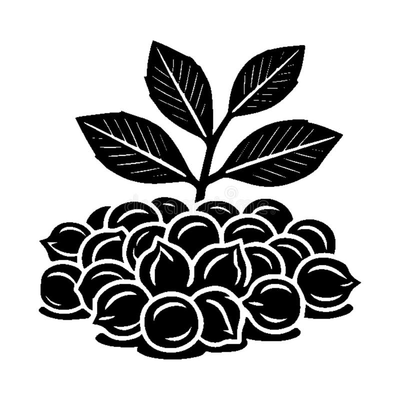 Chickpeas Simple Vector Icon Logo Design Illustration. Stock Vector ...