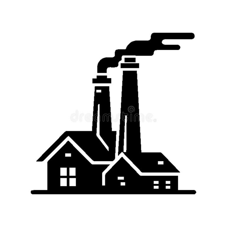 Simple Vector Icon of Chimneys Logo Design Illustration. Stock Vector ...