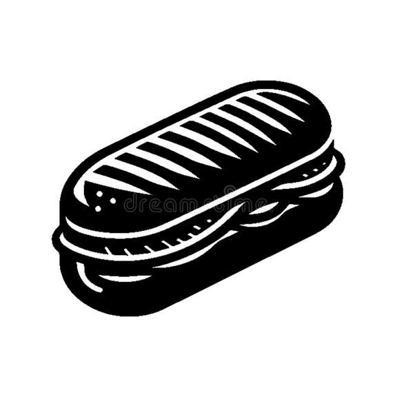 Simple Vector Icon of Choripan Logo Design Illustration. Stock Vector ...