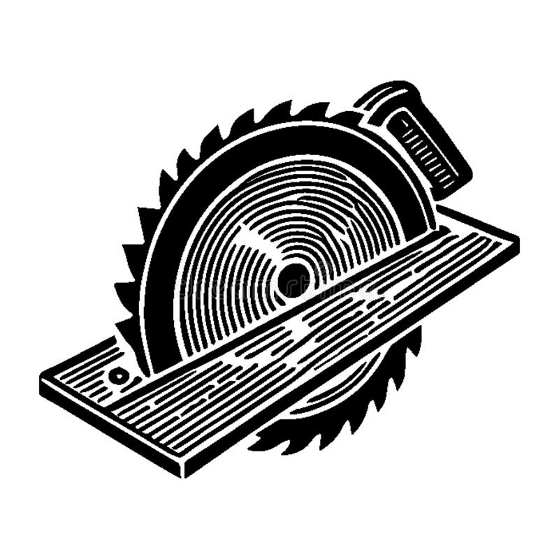 Simple Circular Saw Vector Icon Logo Illustration. Stock Vector ...
