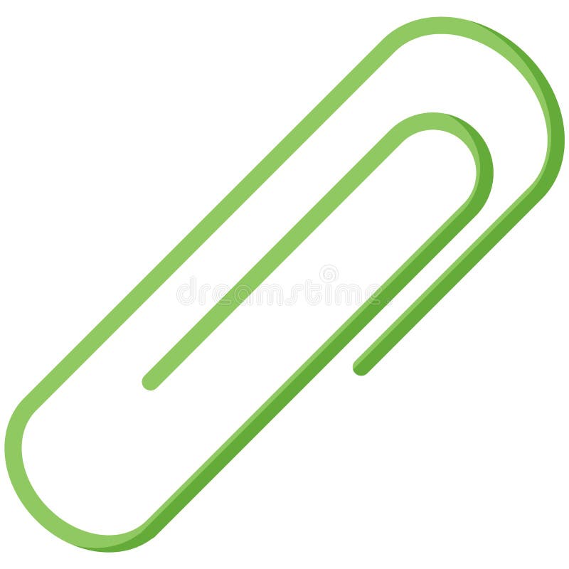 Simple Vector Icon of a Classic Paper Clip in Flat Style. Pixel Perfect ...