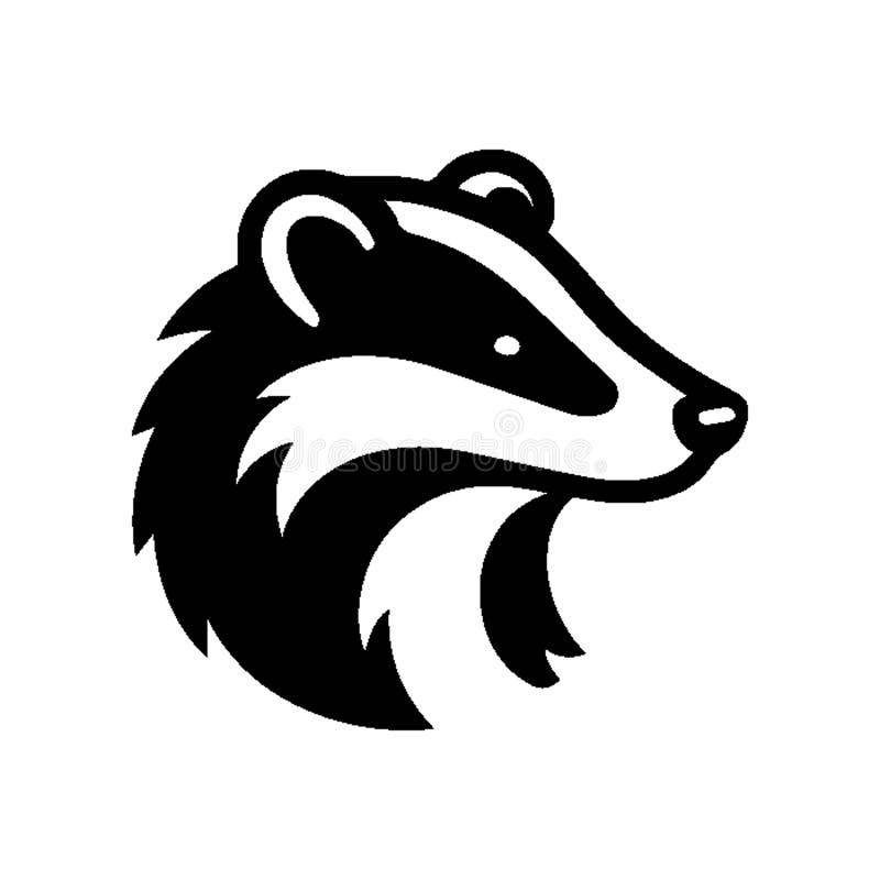 Simple Vector Icon Coati Head Logo Design Illustration. Stock Vector ...
