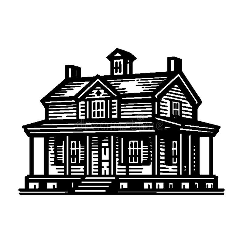 Colonial Houses Stock Illustrations – 761 Colonial Houses Stock ...